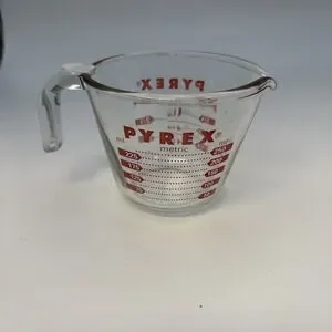 Pyrex | Kitchen | Vintage Pyrex Measuring Cup Cup 58 Red Lettering ...